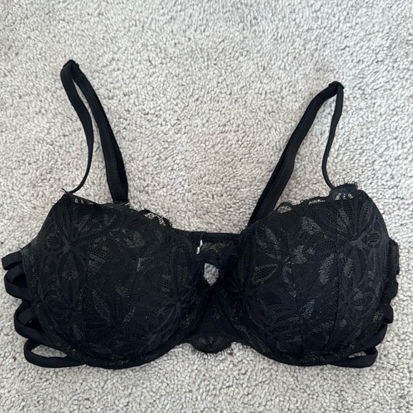 PINK Victoria's Secret | Intimates & Sleepwear | Vs Pink Black Lace Bra ...